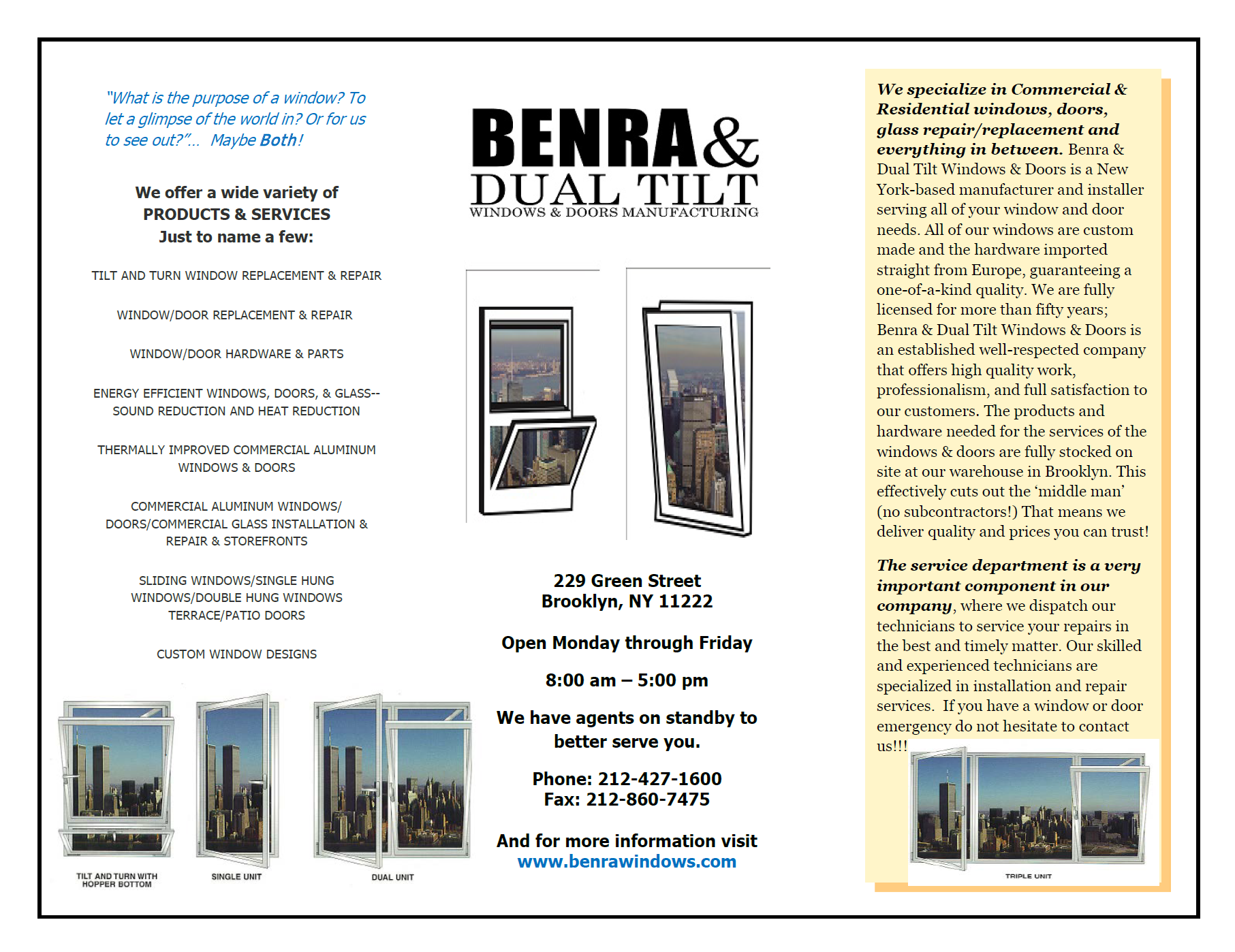Welcome to Benra Windows! | Benra & Dual Tilt Windows & Doors